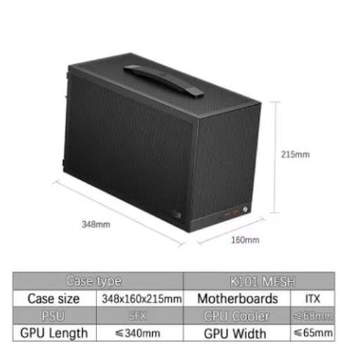 Promo PCCOOLER / PC COOLER MINI K101 Mesh GREY - Mini ITX - Casing Gery ...