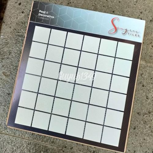 Jual Singres Type Zest White Embossed - Mosaic Mozaik Keramik Putih ...