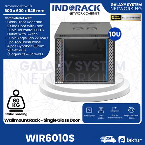 Jual Rack Server 10U INDORACK Wallmount WIR6010S Depth 600MM Single ...