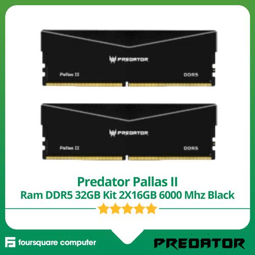 Jual Predator Pallas II DDR5 32GB Kit 2x16GB 6000 Mhz Black Ram ...