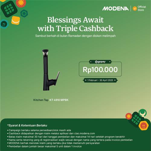Promo MODENA Kitchen Tap - KT 4910 MPBK Cicil 0% 3x - Kota Tangerang ...