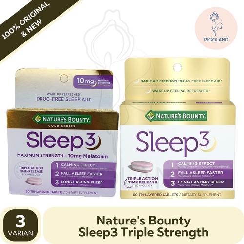 Jual Nature's Natures Bounty Sleep3 Sleep 3 Tidur Pulas - 15 TAB NO BOX ...