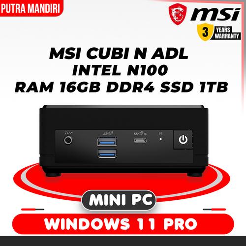 Jual MINI PC MSI CUBI N ADL INTEL N100 FULL SET / RAM / SSD / WIN 11 - RAM 4GB NVME256 - Jakarta ...