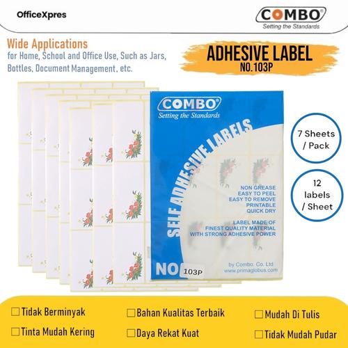 Jual Stiker Label Undangan / Self Adhesive Labels No.103 P / Label Nama ...