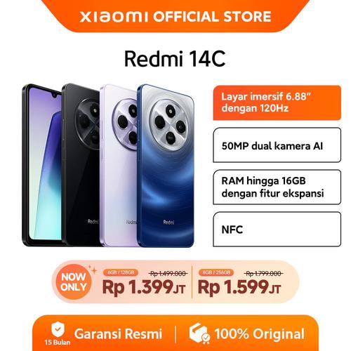Promo Xiaomi Redmi 14C (6GB/128GB) (8GB/256GB) | Layar 6.88" | Refresh ...