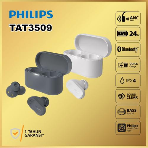 Promo Philips TAT3509 TAT 3509 Noise Canceling ANC True Wireless TWS ...