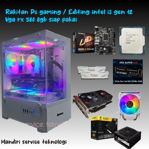 Jual Rakitan PC Gaming Intel Core i3 12100F Gen 12 LGA 1700 VGA RX 580 8GB - Jakarta Utara ...