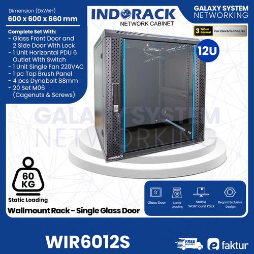 Jual Rack Server 12U INDORACK Wallmount WIR6012S Depth 600MM Single ...