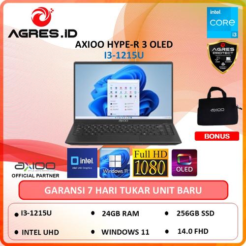 Promo LAPTOP AXIOO HYPE-R 3 OLED I3-1215 24GB 256GB 14" FHD - Bundle ...