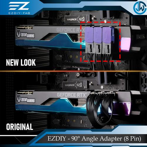Jual EZDIY-FAB Shield - 90 Degree Angle Adapter 8 Pin PCIe GPU|RVS STD ...