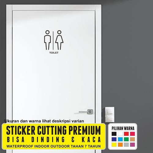 Jual Cutting Stiker Sign Tanda Pintu Toilet WC Kamar Mandi Bahan ...