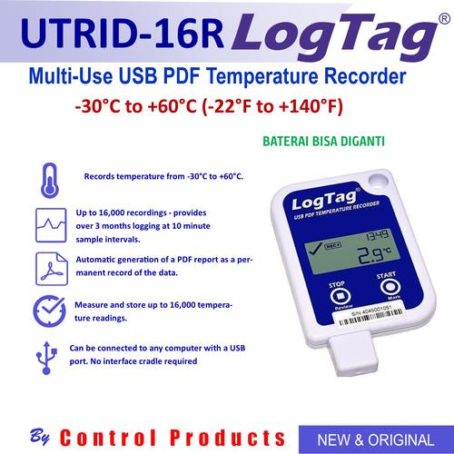 Jual UTRID-16R Logtag Temperature Recorder USB interface baterai bisa ...