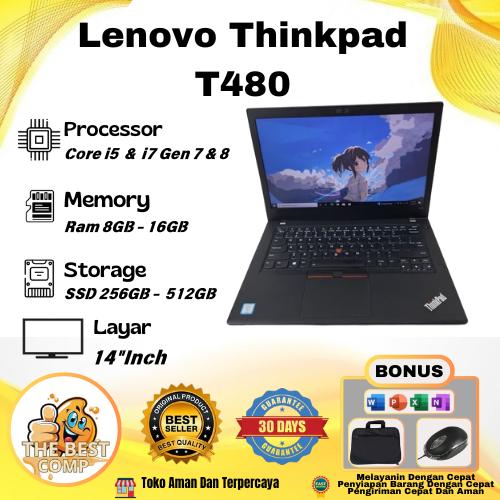 Jual Laptop Lenovo Thinkpad T480 Core i5 & i7 Gen 7 & 8 Ram 8GB-16GB ...