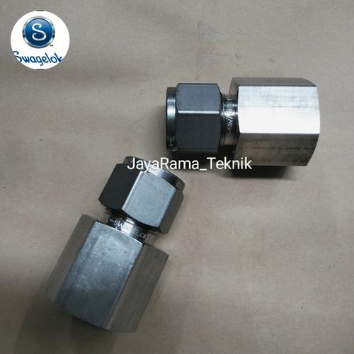 Jual Female Connector 1/2" od x 1/2" FNPT swagelok SS316 - Jakarta Pusat - JayaRama_Teknik ...
