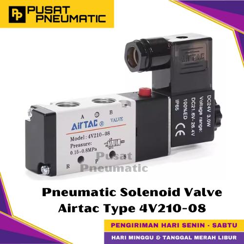 Jual 4V210-08 Pneumatic Solenoid Valve Airtac 4V 210-08 Selenoid Valve ...