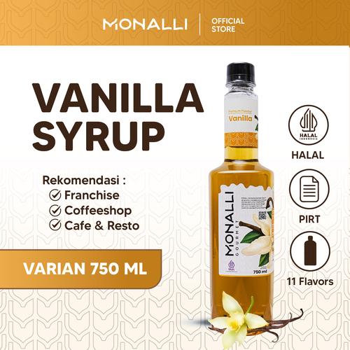 Promo Monalli Premium Syrup Rasa Vanilla 750mL - Sirup Rasa Vanilla ...