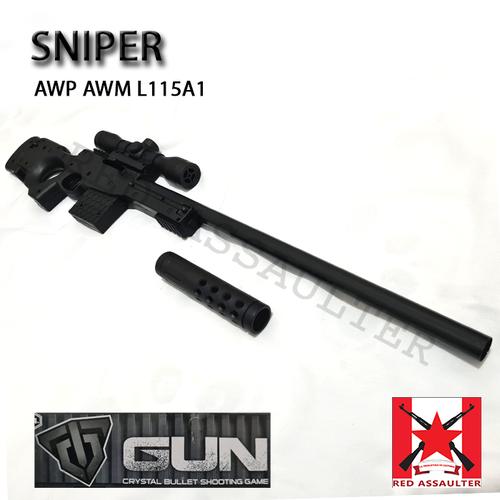 Jual AWP AWM L115A1 Mainan Tembakan Water Gel Blaster Jelly Kokang WGG ...