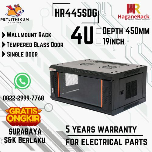 Jual WALLMOUNT RACK SERVER 4U 450MM - HaganeRack RAK SERVER SINGLE DOOR ...