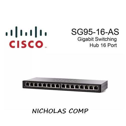 Jual CISCO SG95-16 16-Port Gigabit Desktop Switch [SG95-16-AS] - Kota ...