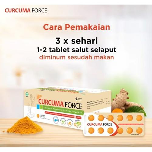 Promo Curcuma force Suplemen Kesehatan Hati Strip Isi 12 Tablet ...
