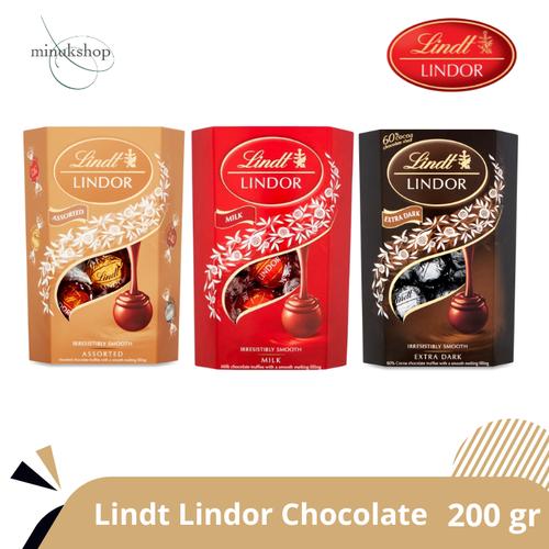 Jual Lindt Lindor Milk Chocolate Truffles Box Cokelat Import 200gr ...