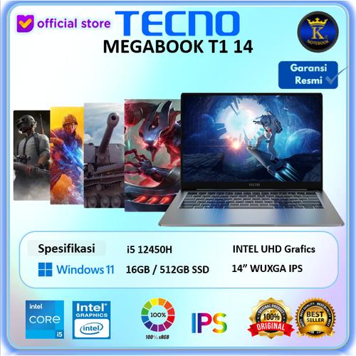 Promo Laptop Tecno MegaBook T1 14 i5 13420H 16GB 512GB SSD W11 14 ...
