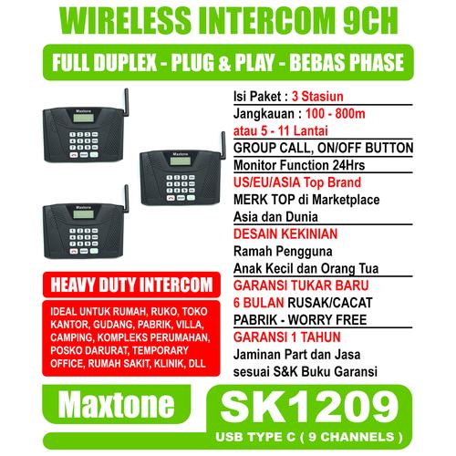 Jual Full duplex wireless intercom 2 way intercom wireless interkom 2 ...