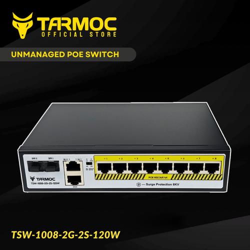 Jual Tarmoc TSW-1008-2G-2S-120W | 8 Port Gigabit POE 802.3af/at POE ...