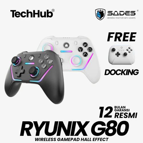 Promo Sades Ryunix G80 / G-80 Wireless Gamepad Hall Effect Analog Dual Mode - Hitam - Jakarta ...