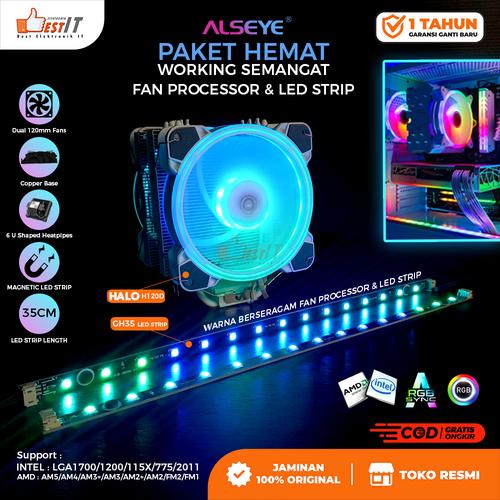 Promo Paket pc Fan Processor & LED Strip Support A-RGB Alseye H120D ...