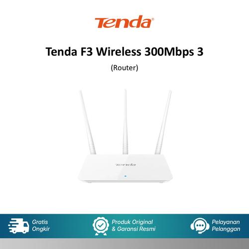 Jual Tenda F3 Wireless Router 300Mbps 3 Antena - Jakarta Pusat - AMT IT ...