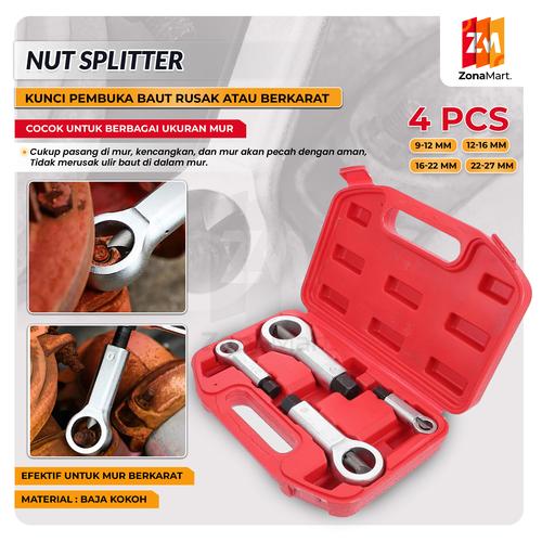 Promo 4PCS Alat Ekstraktor Buka Baut Splitter Nut Bolt Extractor - Kota ...