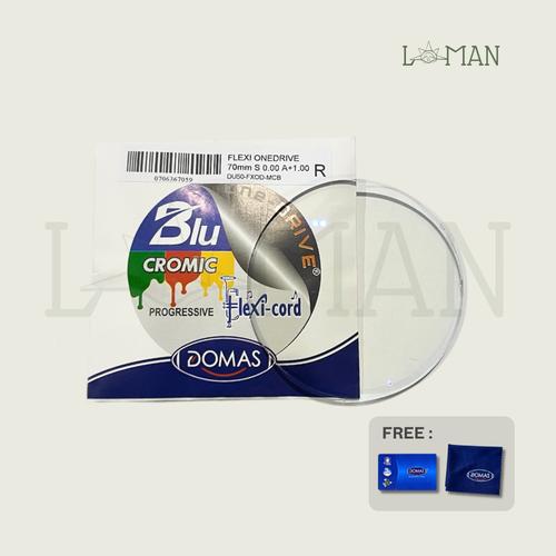 Jual Lensa Kacamata Single Vision & Progressive Flexi Cord Bluecromic ...