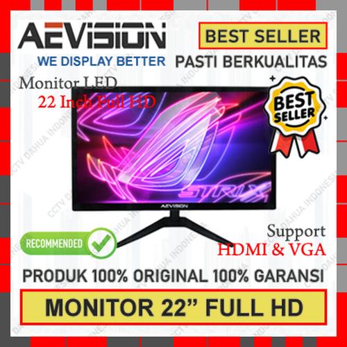 Jual LED MONITOR Aevision 22 Inch Support HDMI & VGA Full HD Resolution ...