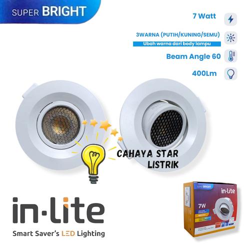 Jual INLITE - LAMPU SPOTLIGHT LED INBOW INLITE INDC234 7WATT TRICOLOR ...