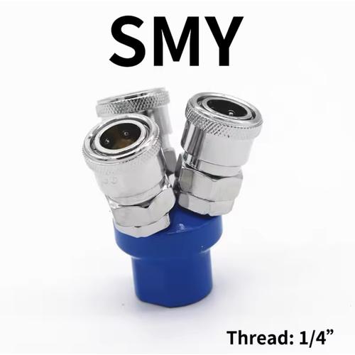 Jual YOLO SMV Konektor 3 Cabang Kompresor Udara Angin Pneumatik Quick ...