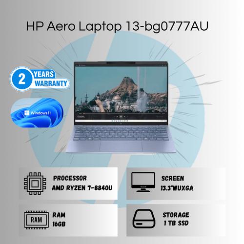 Jual Laptop HP Aero 13 BG0777AU AMD Ryzen 7-8840U Ram 16 GB SSD 1 TB ...