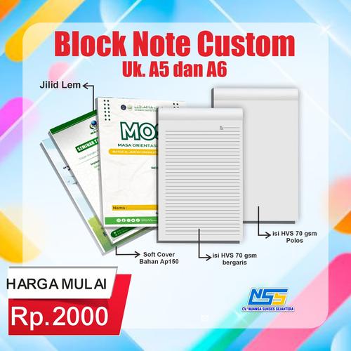 Jual CETAK BLOCK NOTE SEMINAR MEETING POLOS | BLOCK NOTE BERGARIS ...