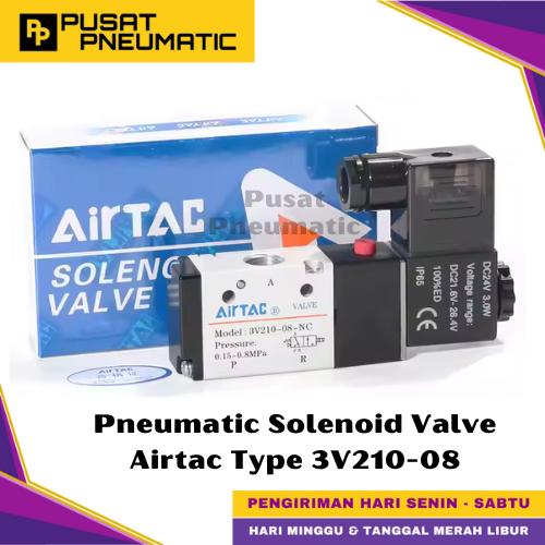 Jual 3V210-08 Pneumatic Solenoid Valve Airtac 3V 210-08 Selenoid Valve ...