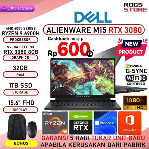 Promo DELL ALIENWARE M15 R7 RTX3080 AMD RYZEN 9 6900 64GB 1TB SSD W11 ...