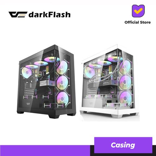 Promo DARKFLASH DS900 ATX PC Case | 270 Degree Panoramic Design Case - Black Cicil 0% 3x ...