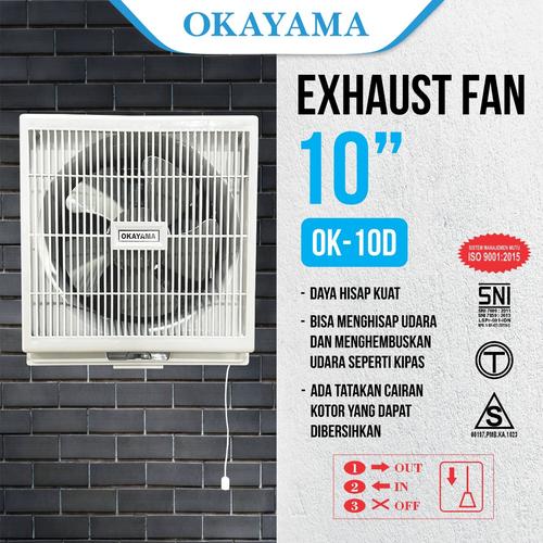 Jual Okayama Exhaust Wall Fan 10" 2in1 (Hisap+Hembus) / Exhaust Dinding ...