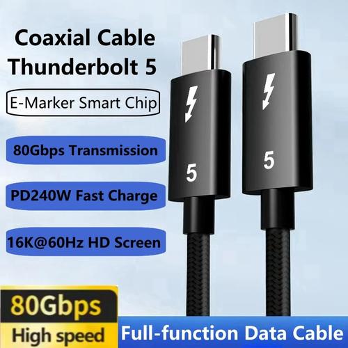 Jual Thunderbolt 5 USB C To USB C 80Gbps 16K 60Hz PD 240W Fast Charging ...