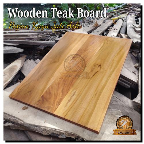 Jual Papan kayu jati asli 60x40 papan ambalan wooden board bahan daun ...