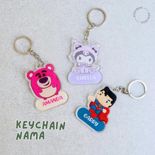 Jual Gantungan Kunci Nama Custom (Keychain Nama Dengan Karakter ...