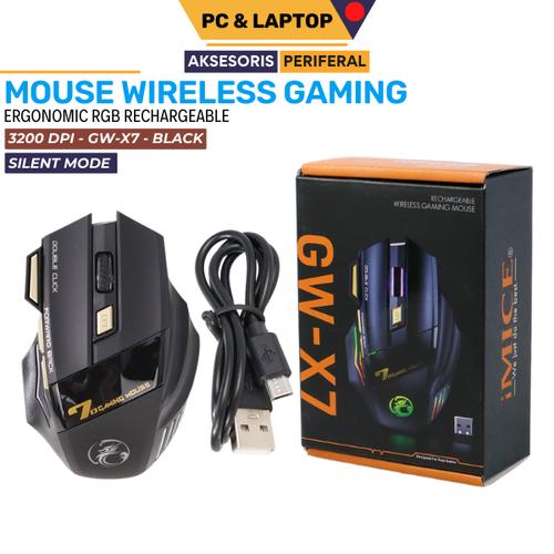 Jual Mouse Gaming Wireless Charging Ergonomic RGB Rechargeable 3200 DPI ...