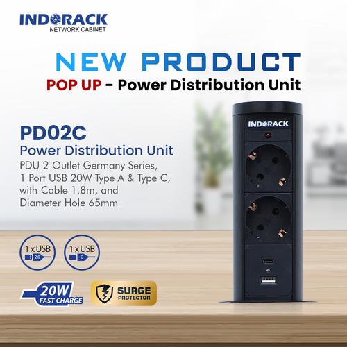 Promo INDORACK PDU 2 Outlet Stop Kontak Tanam 2 Lubang Colokan ...