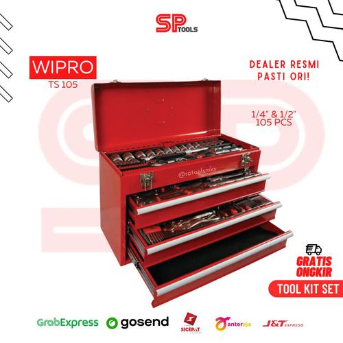 Jual TOOL BOX SET / TOOL KIT SET / MEKANIK MECHANIC TOOLBOX SET 105PCS ...