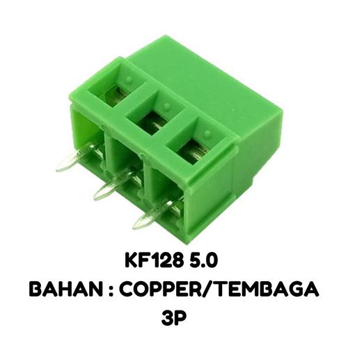 Jual KF128-3p 5.08mm Pitch Terminal Block Hijau 3pin Screw blok 3 pin ...