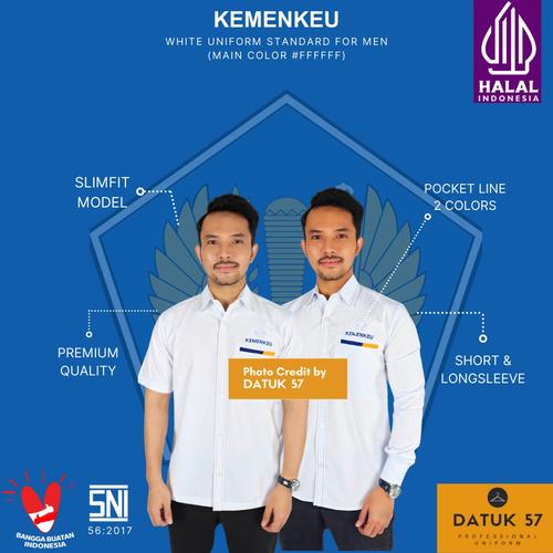 Jual Seragam Kemeja Kementerian Keuangan Kemenkeu (Pria) Putih - L ...